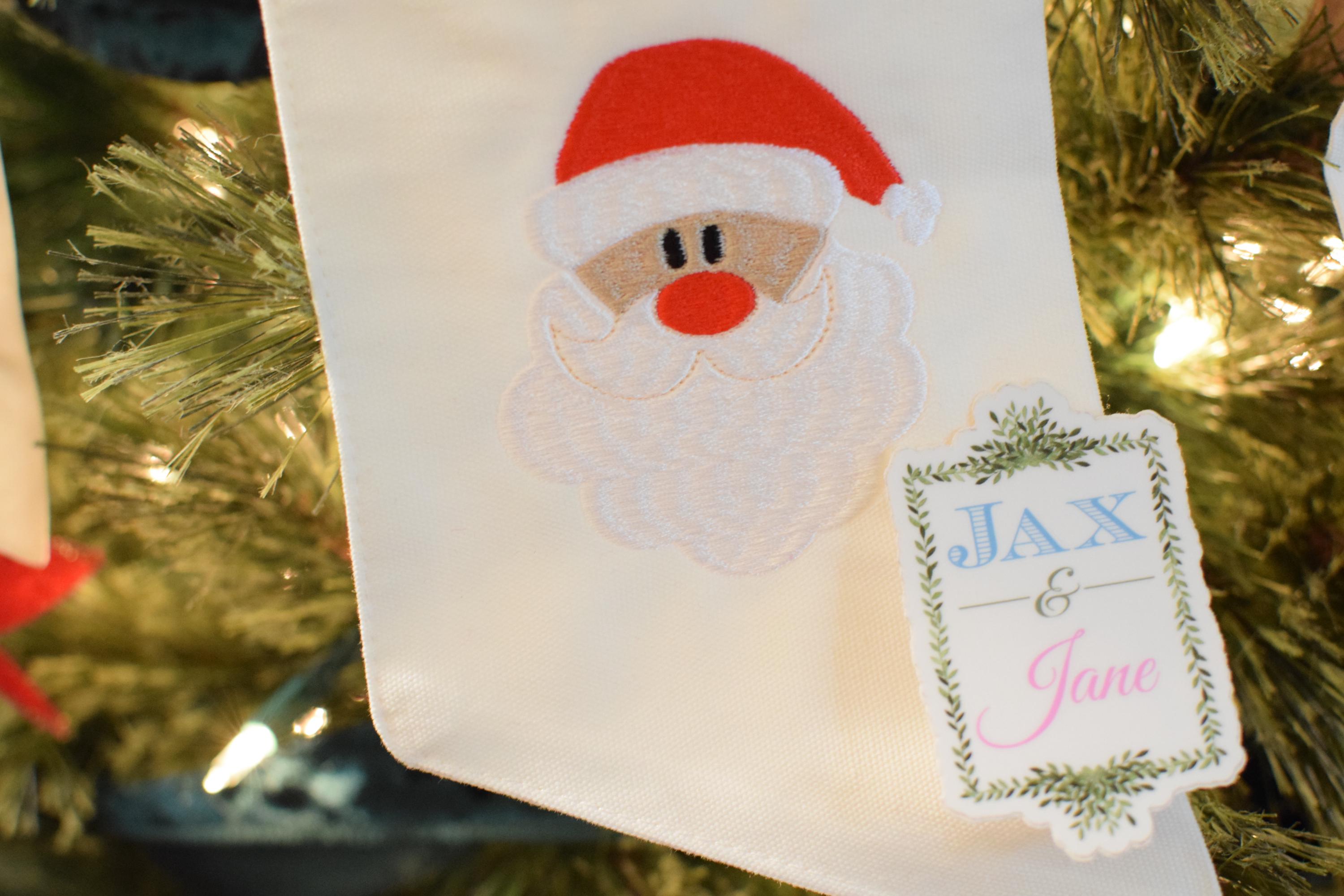 Santa Embroidery Design, Christmas Satin Stitch (digital Download) - Etsy