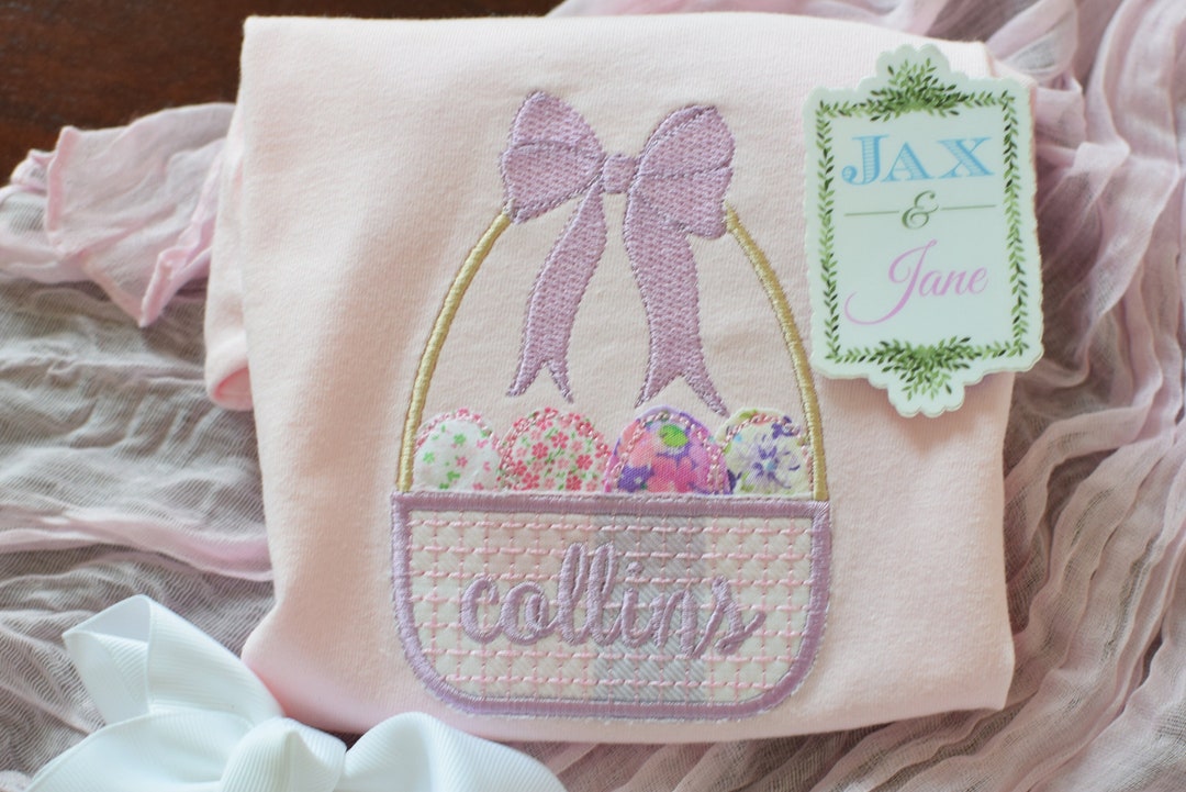 Easter Basket Applique Design, Easter Basket Applique, Easter Applique ...