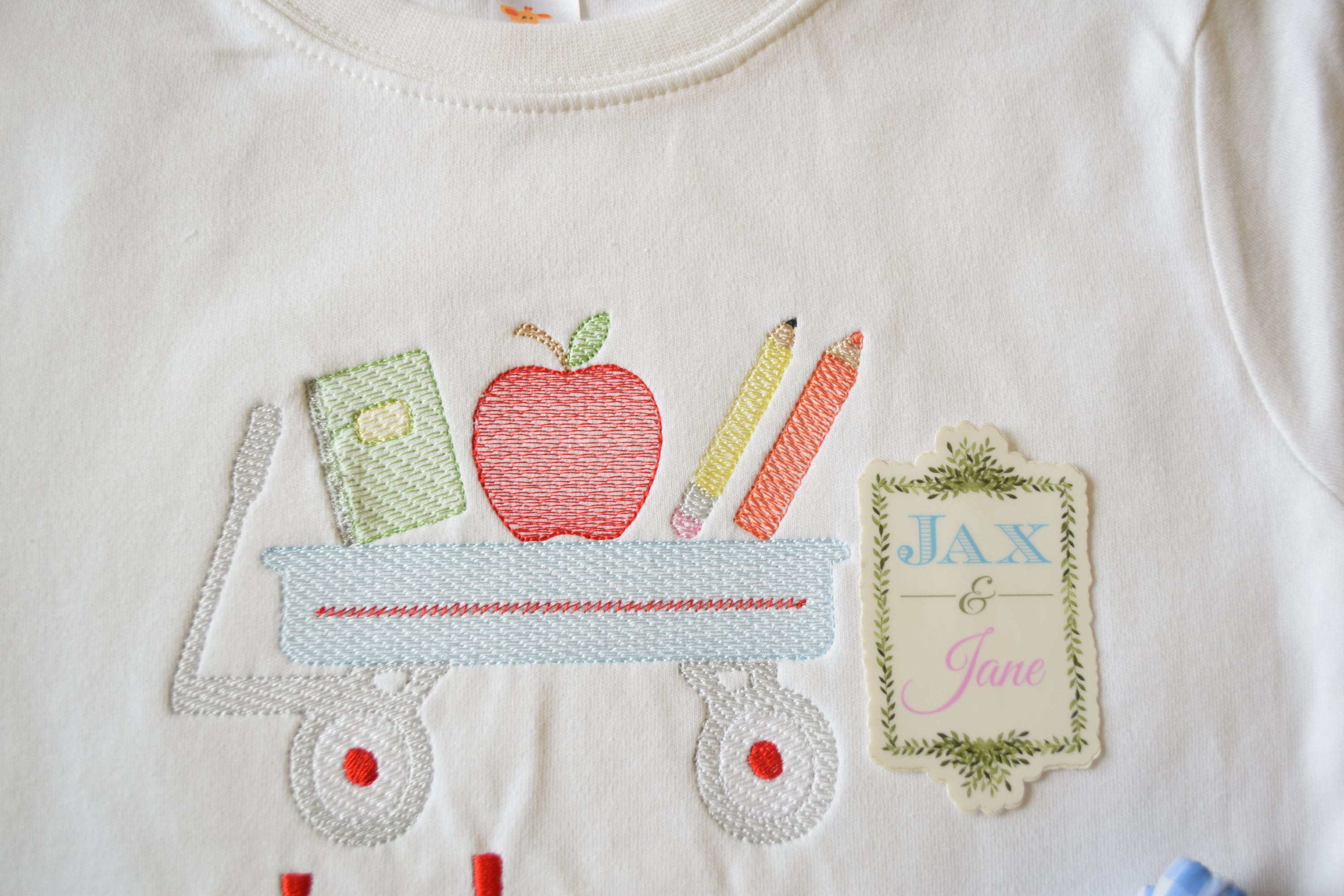 School Embroidery Design Back to School Embroidery Design - Etsy