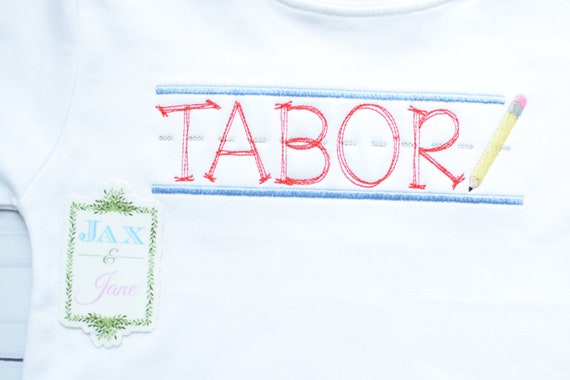 School Writing Embroidery Design Back to School Embroidery - Etsy