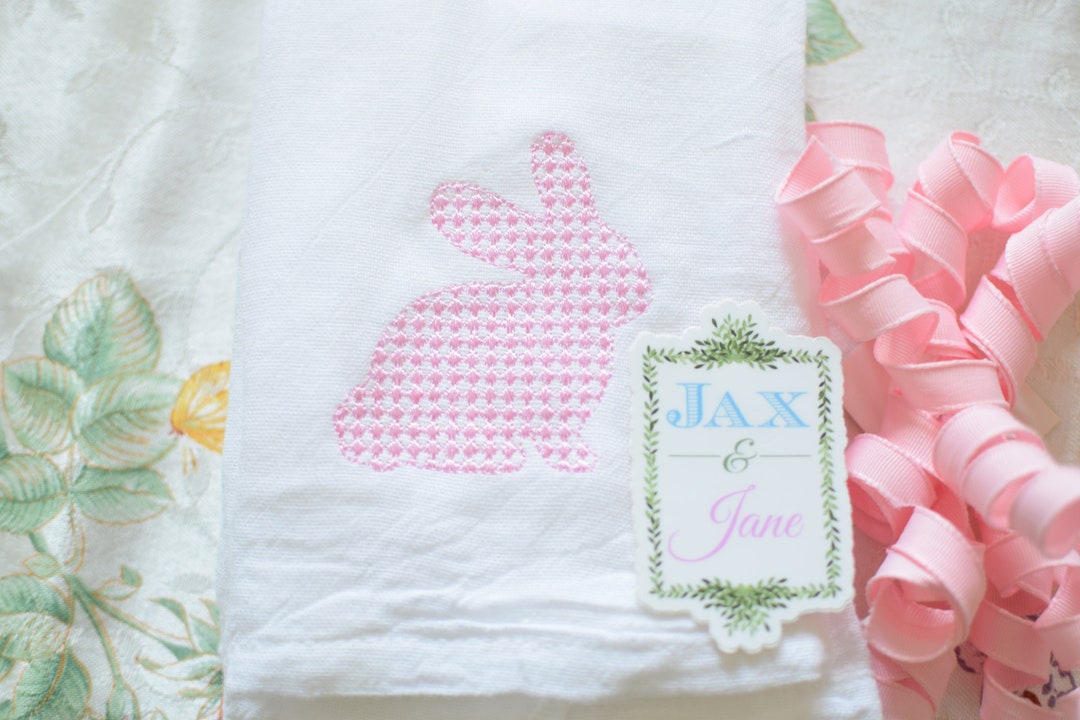 Easter Bunny Embroidery Design, Fishnet Bunny Machine Embroidery Design ...