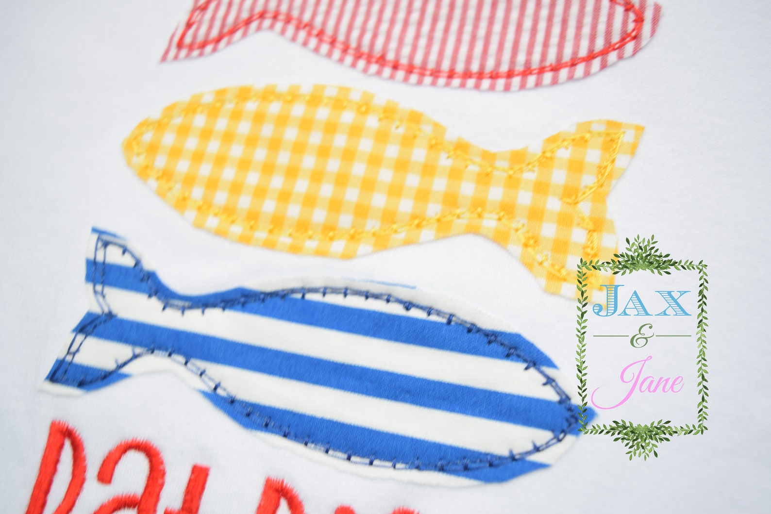 Fish Applique Design, 3 Fish Applique Design, Summer Fish Applique ...