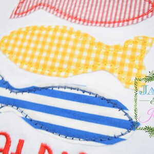 Fish Applique Design, 3 Fish Applique Design, Summer Fish Applique ...