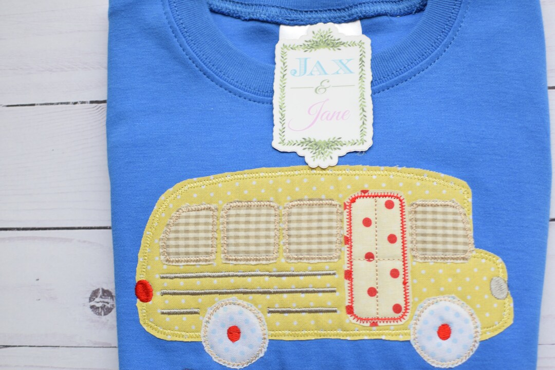 School Bus Applique Design, Back to School Applique Design, Back to ...