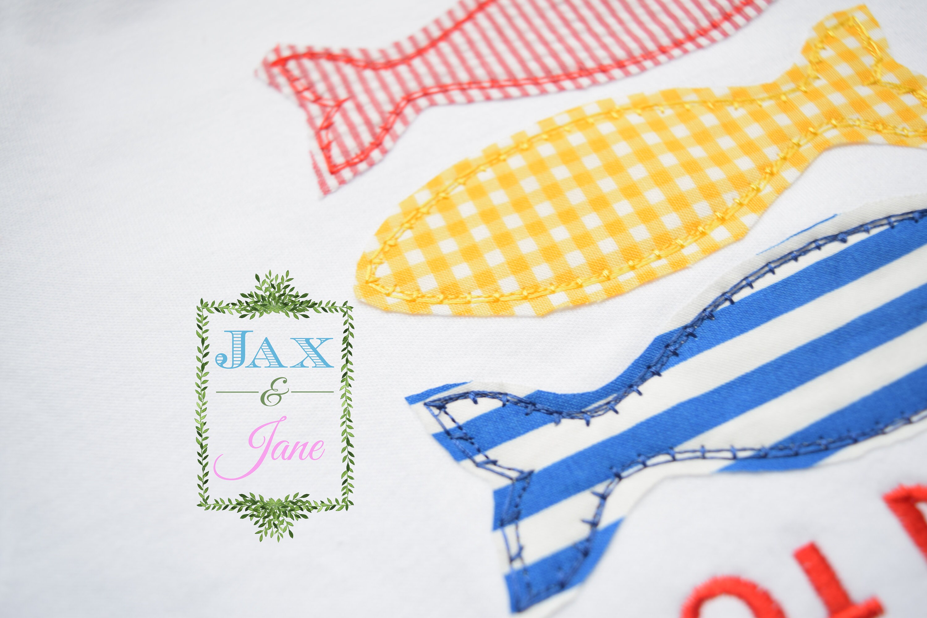 Fish Applique Design, 3 Fish Applique Design, Summer Fish Applique ...