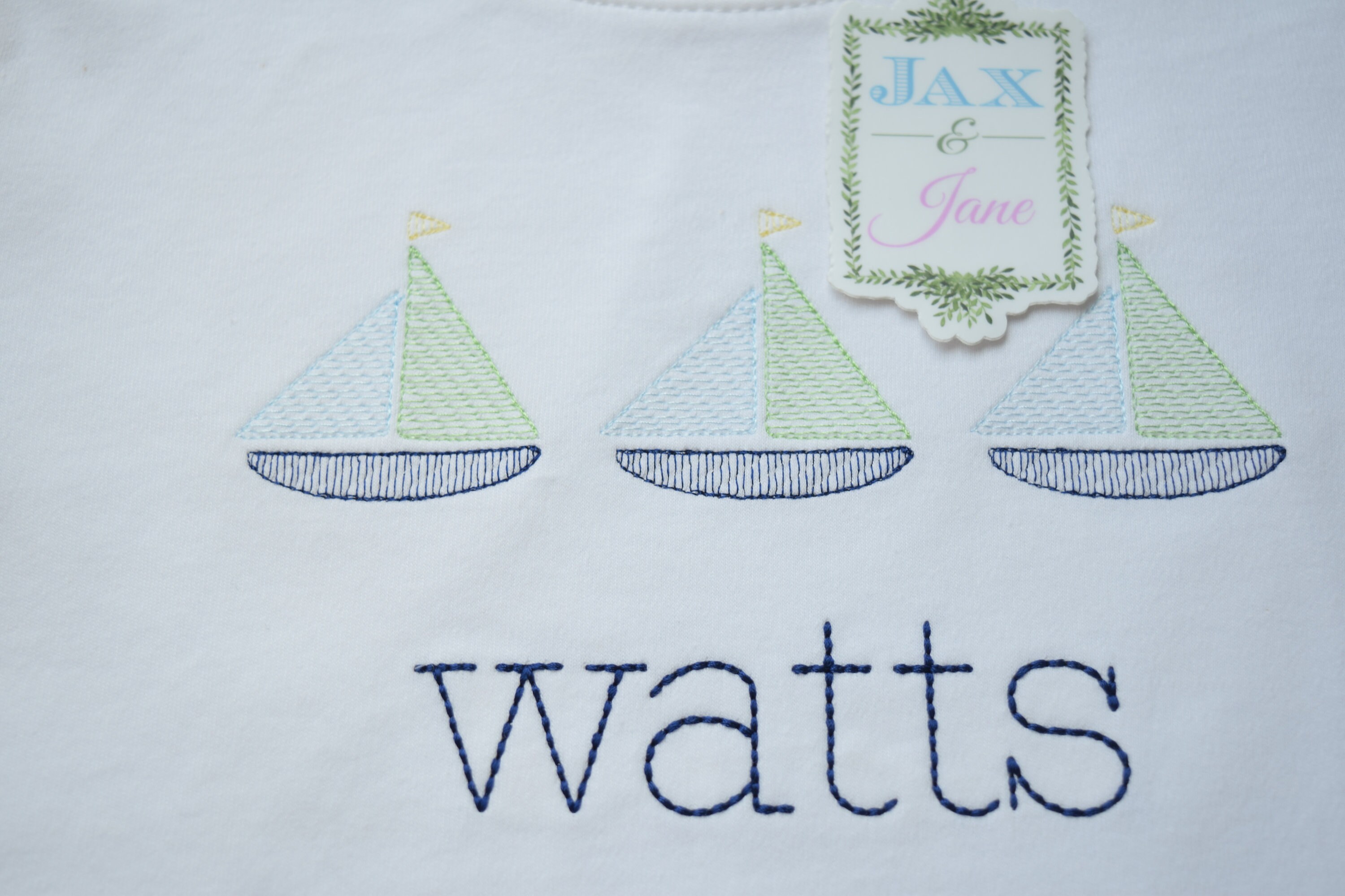 Sketch Stitch Sailboat Design Summer Sailboat Stitch Design - Etsy