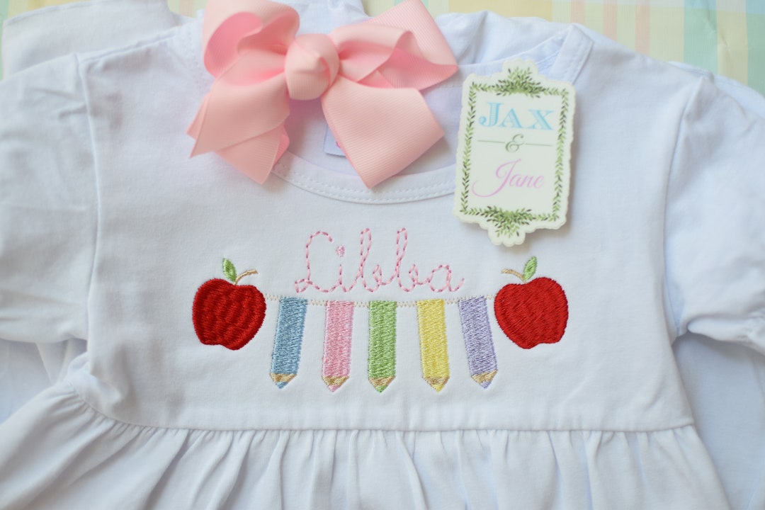 School Banner Embroidery Design, Back to School Embroidery Design ...