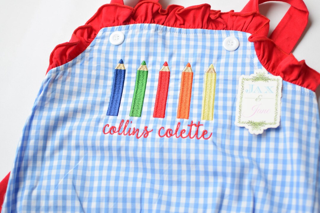 Crayon Embroidery Design, Crayon School Embroidery Design, Back to ...