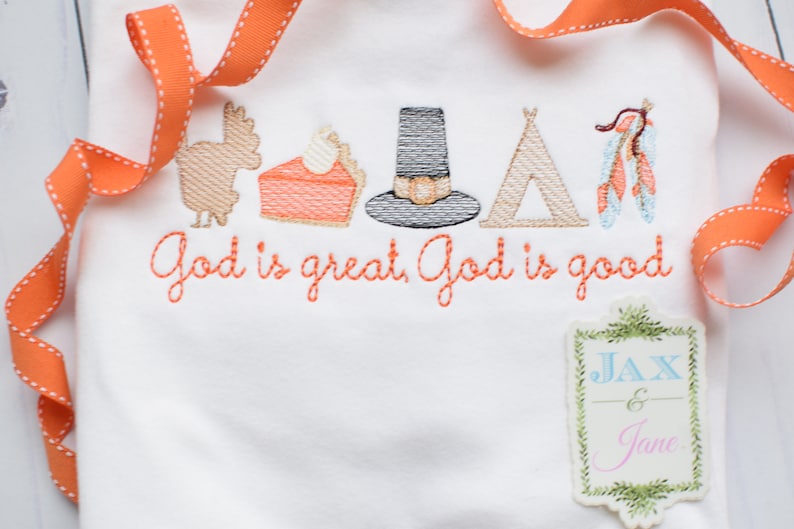 Sketch Thanksgiving Embroidery Design Thanksgiving Embroidery - Etsy