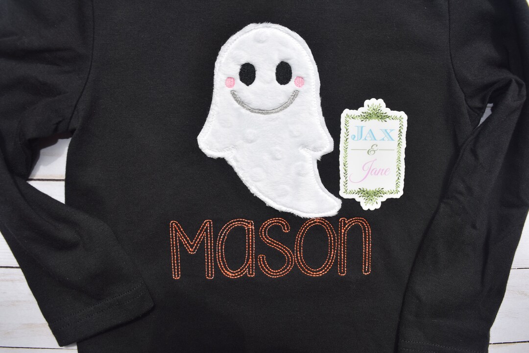 Ghost Applique Design, Machine Embroidery Halloween Applique (digital ...