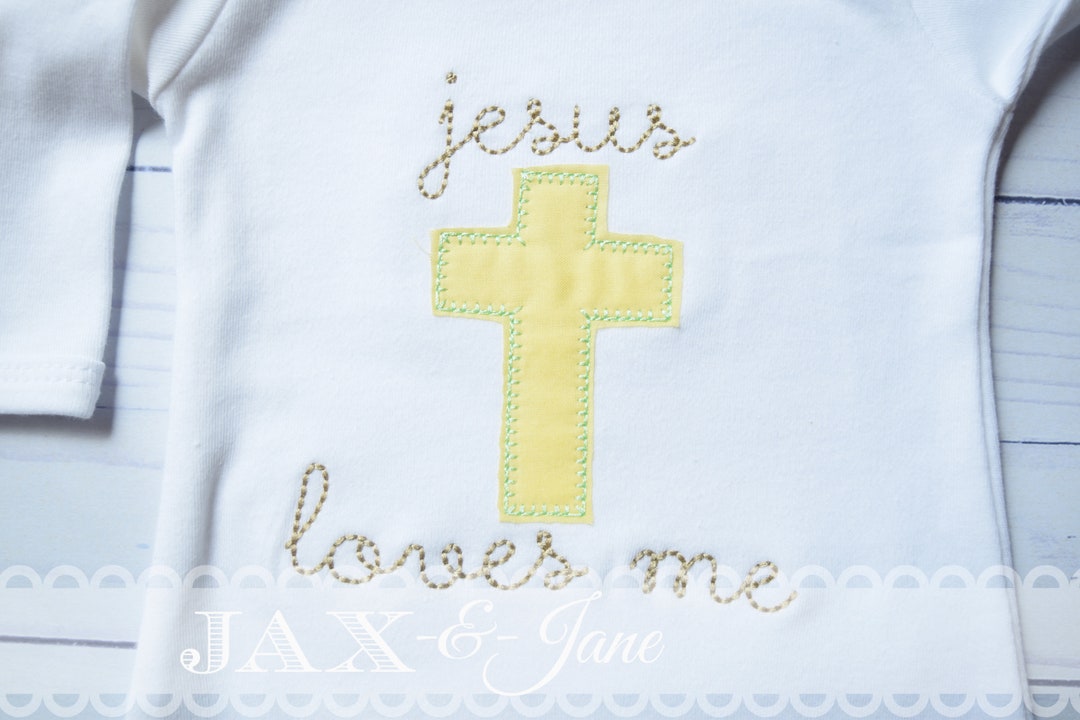 Jesus Loves Me Applique Design, Church Applique, Jesus Loves Me Design ...