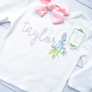 Texas Bluebonnet Embroidery Design, Bluebonnet Flower Embroidery ...