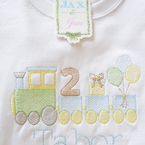 Sketch Train Embroidery Design, Birthday Train Embroidery (digital ...