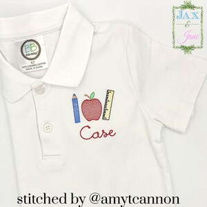 School Embroidery Design, Back to School Embroidery Design, Apple ...