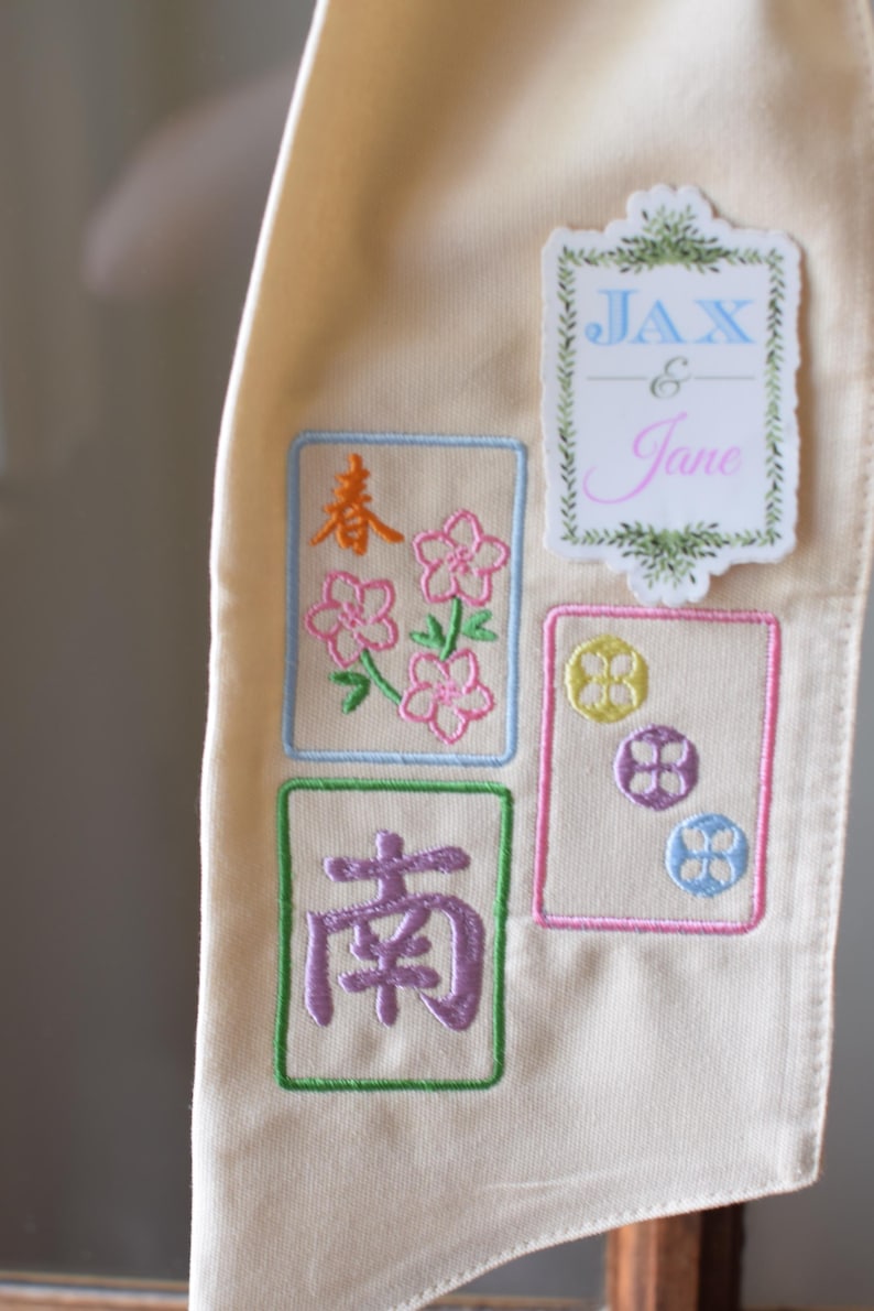 Mahjong Embroidery Designs, Mahjong Tile Embroidery Design, Mahjong ...