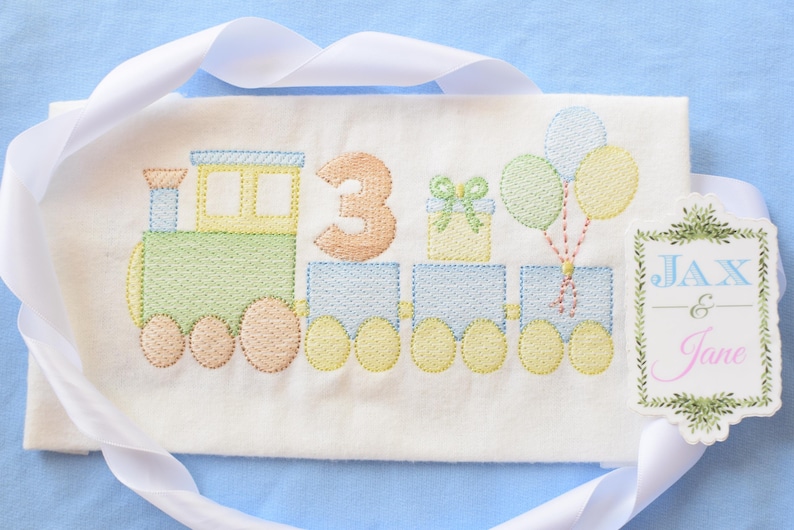 Sketch Train Embroidery Design (6.33x3.31") - Etsy