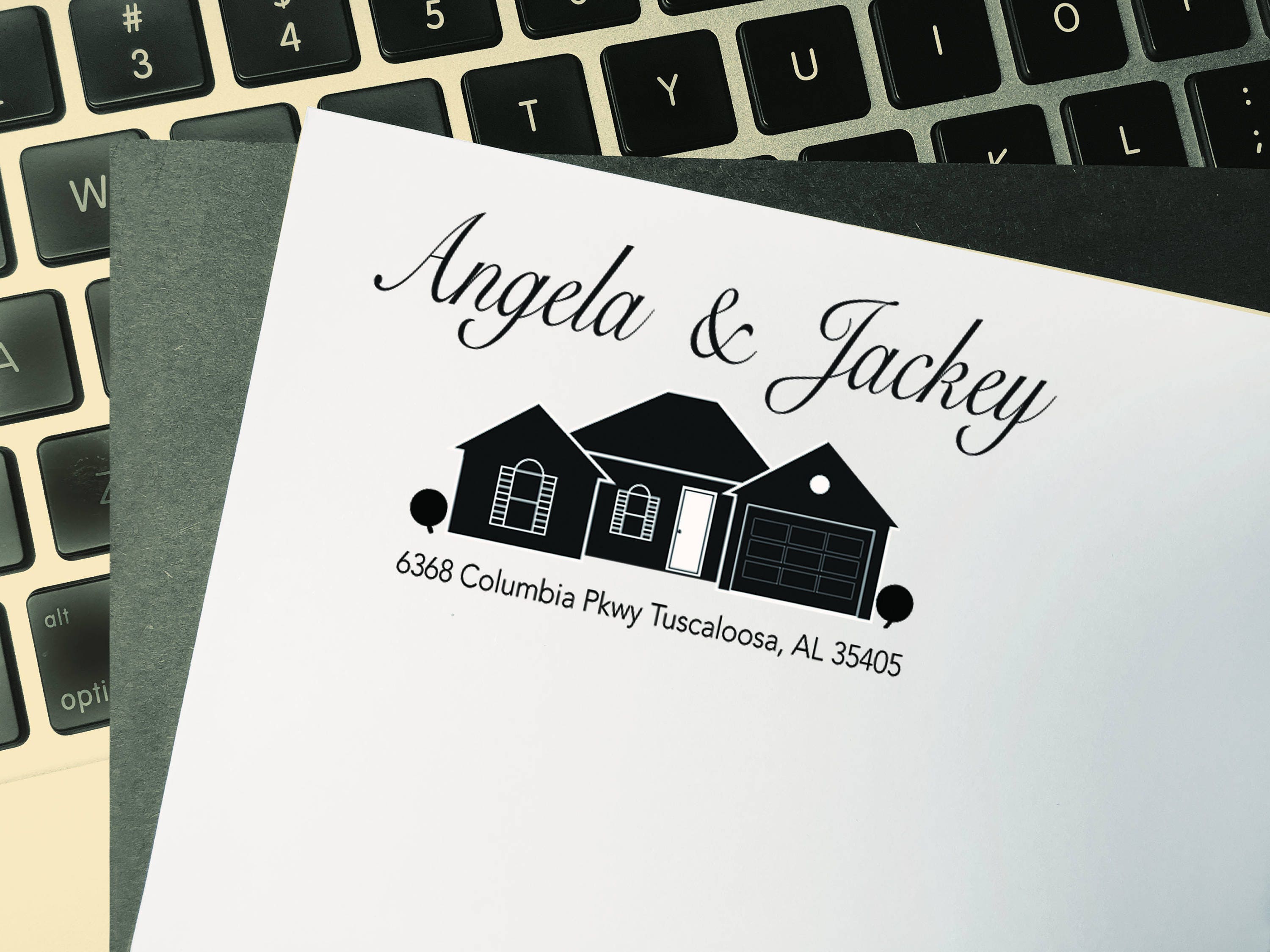 Salecustom House Drawing-address Stamp Self Inking-custom | Etsy