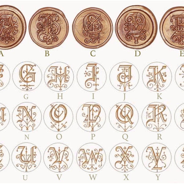 Initial Wax Seal - Etsy