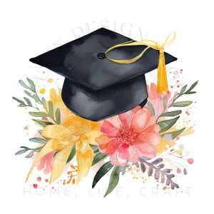 Graduation Watercolour Clip Art Bundle, Graduation PNG, Graduation Clip ...