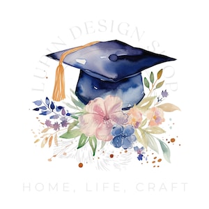 Graduation Watercolour Clip Art Bundle, Graduation PNG, Graduation Clip ...
