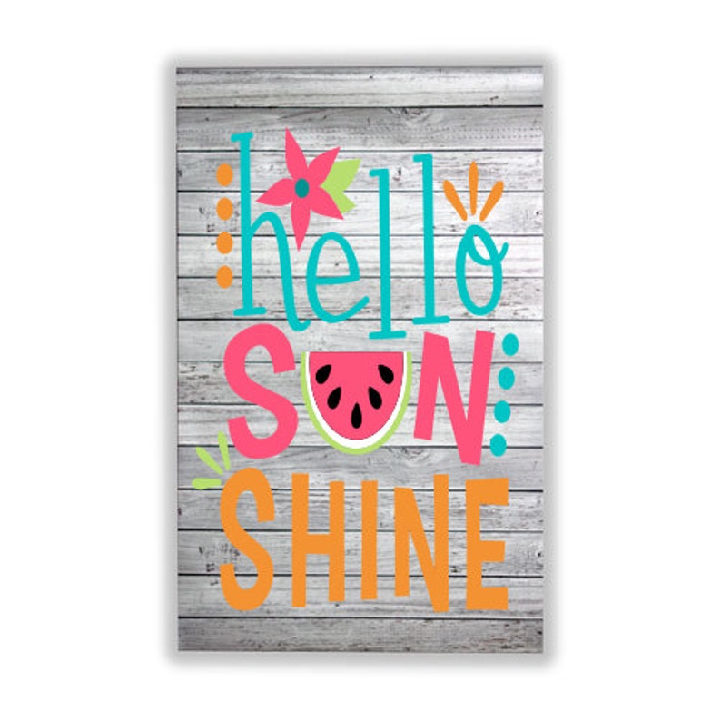 Hello Sunshine Summer Garden Yard flag Personalized welcome | Etsy