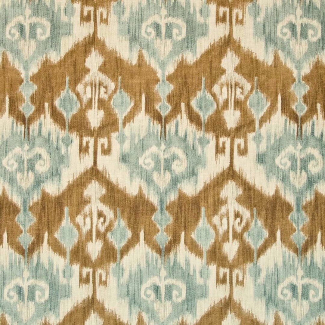 Ikat Kilim LAGOON Brown Home Decor Drapery Curtain Valance Upholstery ...
