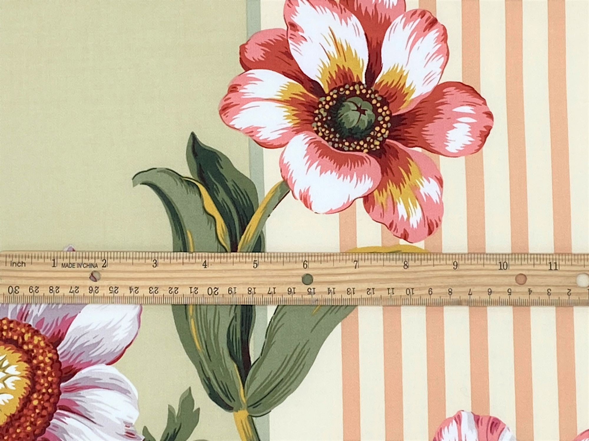 Jay Yang FLORAL Stripe FERN Home Decor Drapery Curtain Window - Etsy