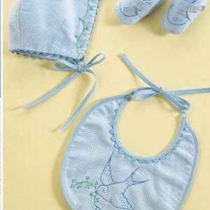 Simplicity Sewing Pattern 2673, Baby Infant Bonnet Booties Bibs, US ...
