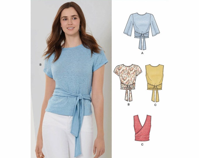 NEW LOOK Simplicity Sewing Pattern R10091 N6620, Misses Wrap Top ...
