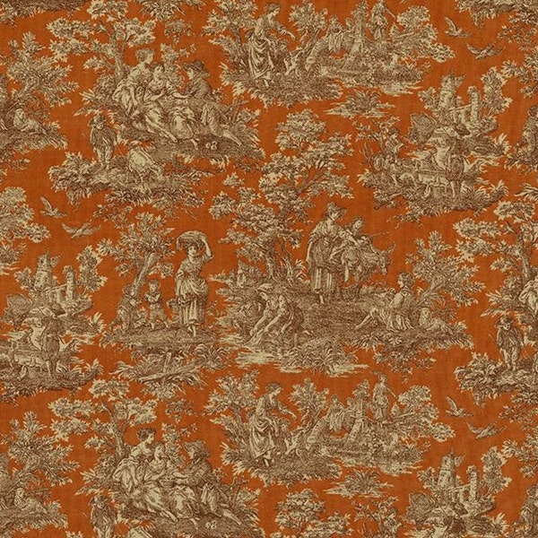 Toile Fabric Remnant - Etsy