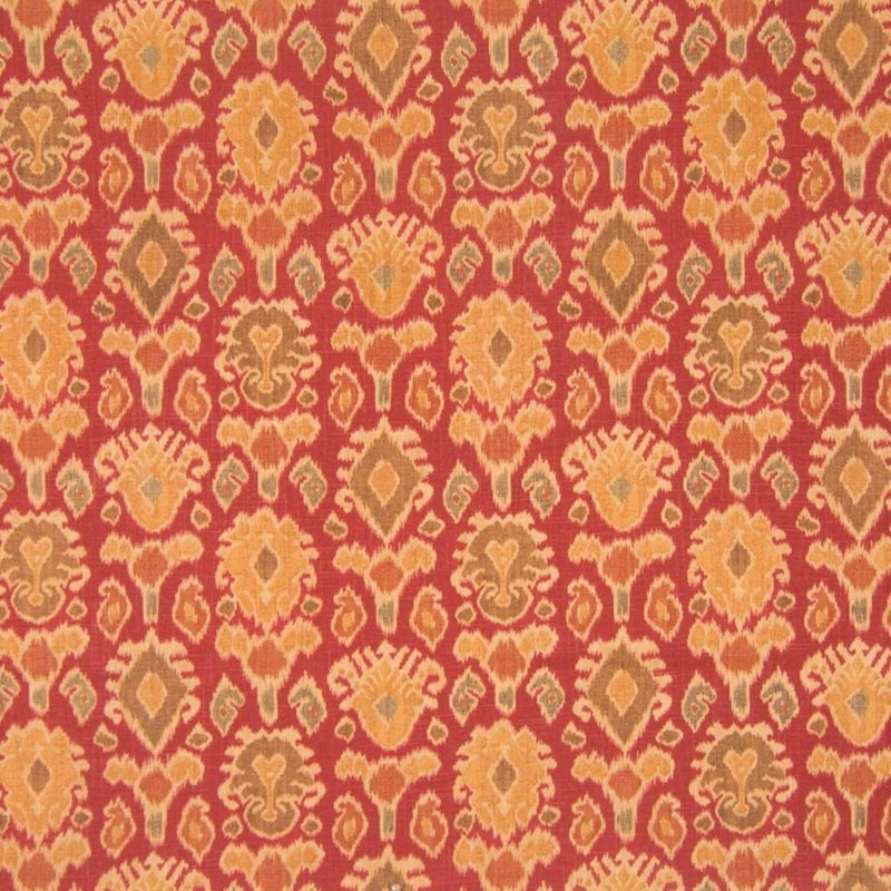 Red Ikat Fabric - Etsy