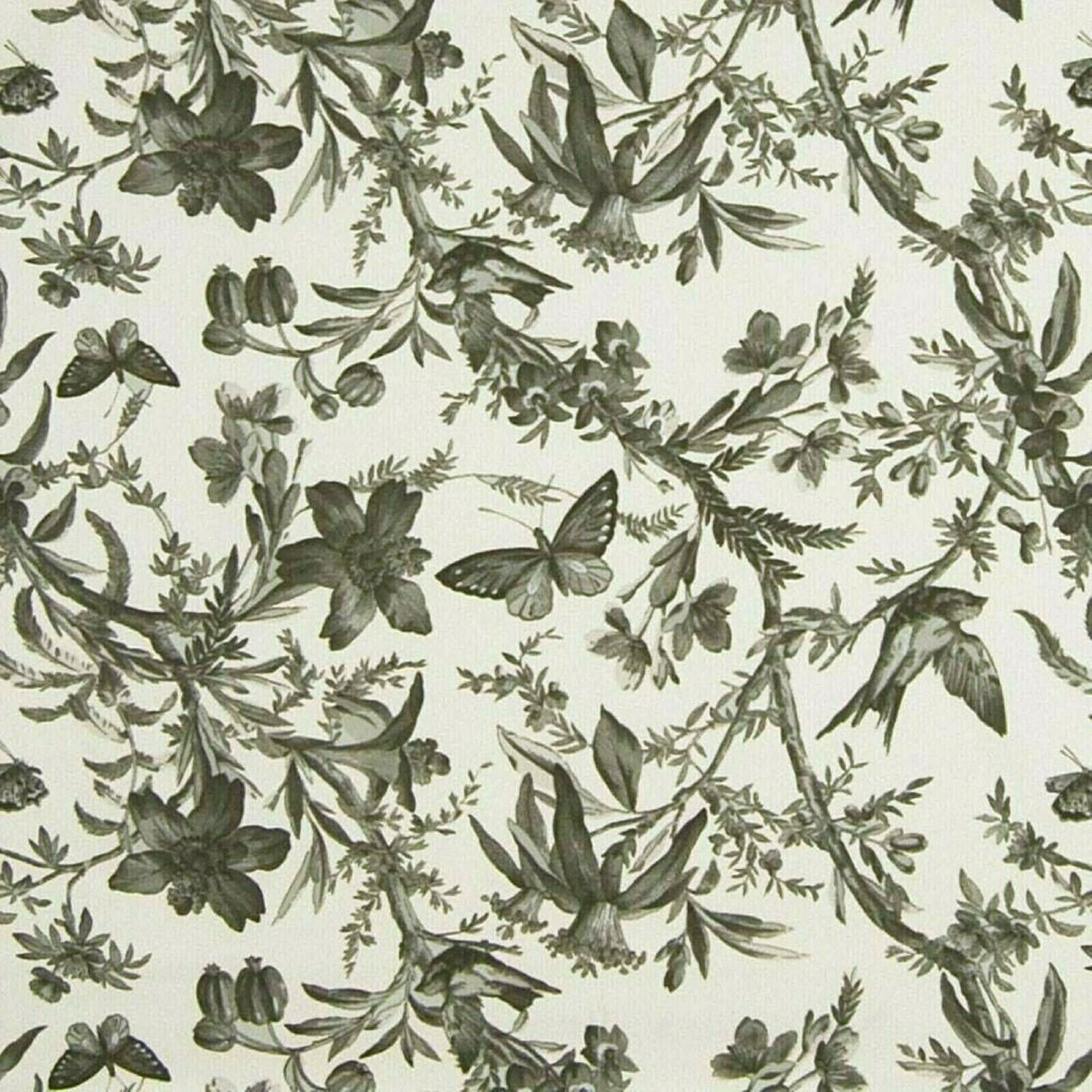 Black Bird Toile Fabric - Etsy