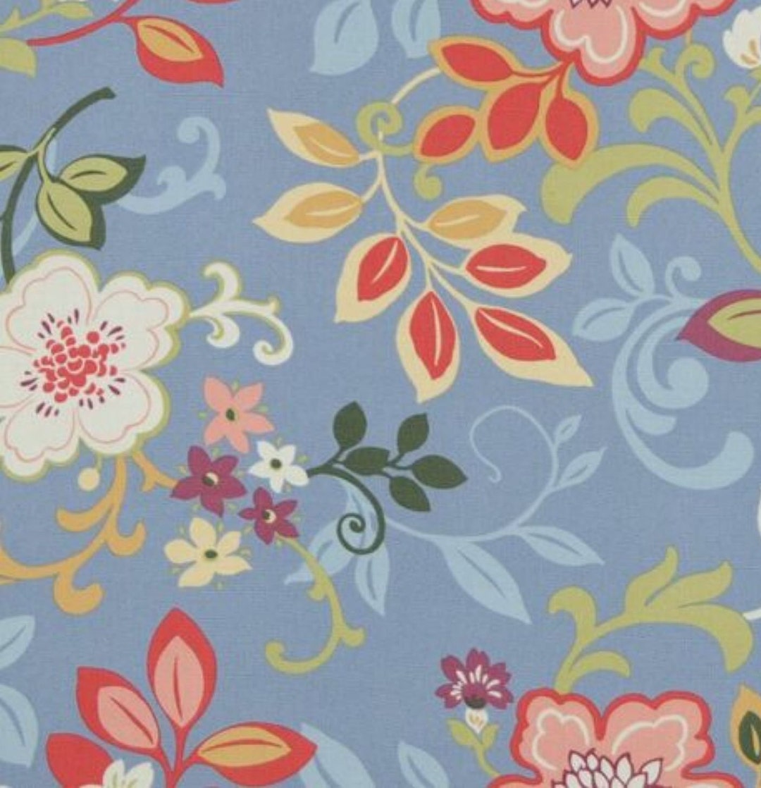 Mill Creek Raymond Waites PADMA Contemporary Floral ATLANTIC BLUE Home ...