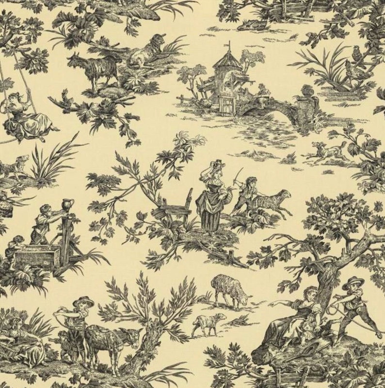 Covington MUSEE Traditional Idyllic Country Toile DOMINO Home Decor ...