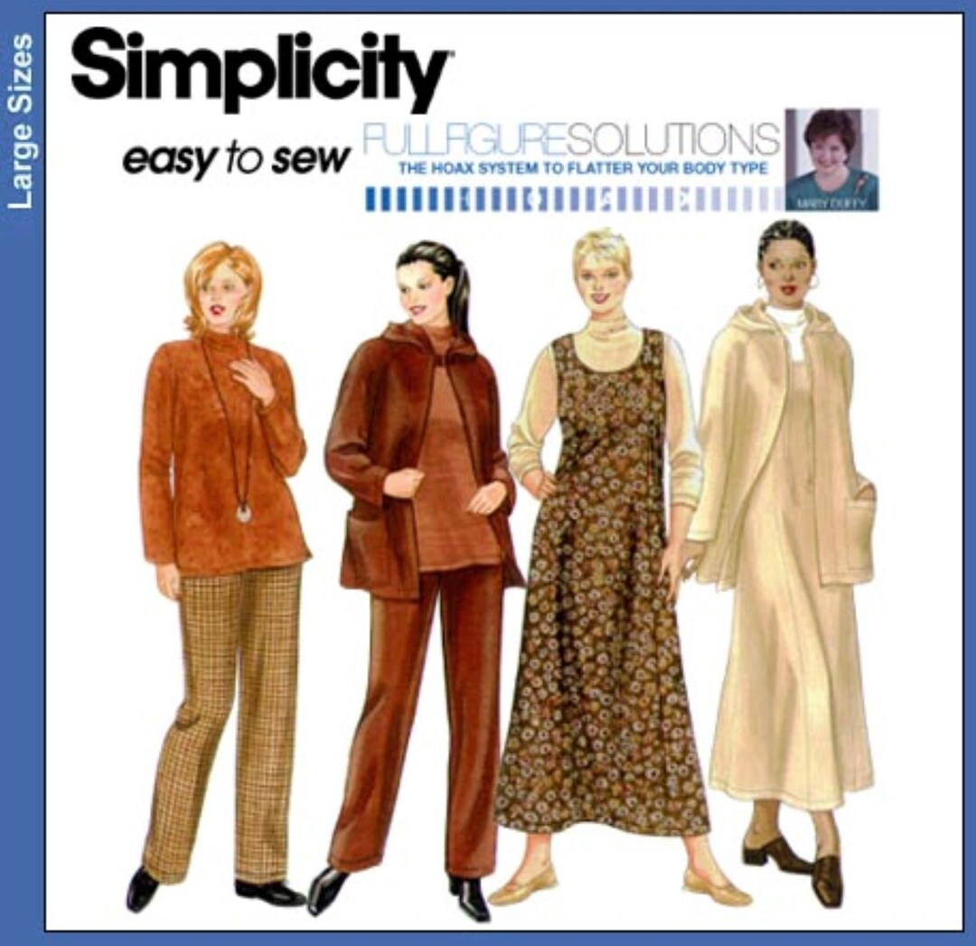Simplicity Sewing Pattern 9320, Misses Full Figure Jumper Jacket Pants ...