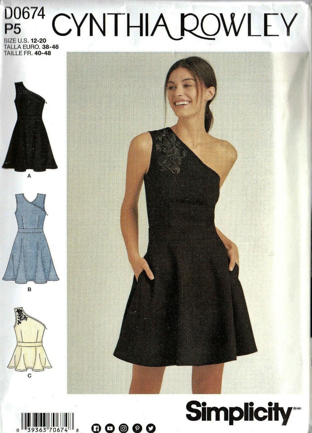 Simplicity Sewing Pattern D0674, Cynthia Rowley Misses Knit Dress or ...