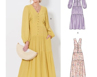 NEW LOOK Simplicity Sewing Pattern N6666, Misses Halter Dress Back Ties ...