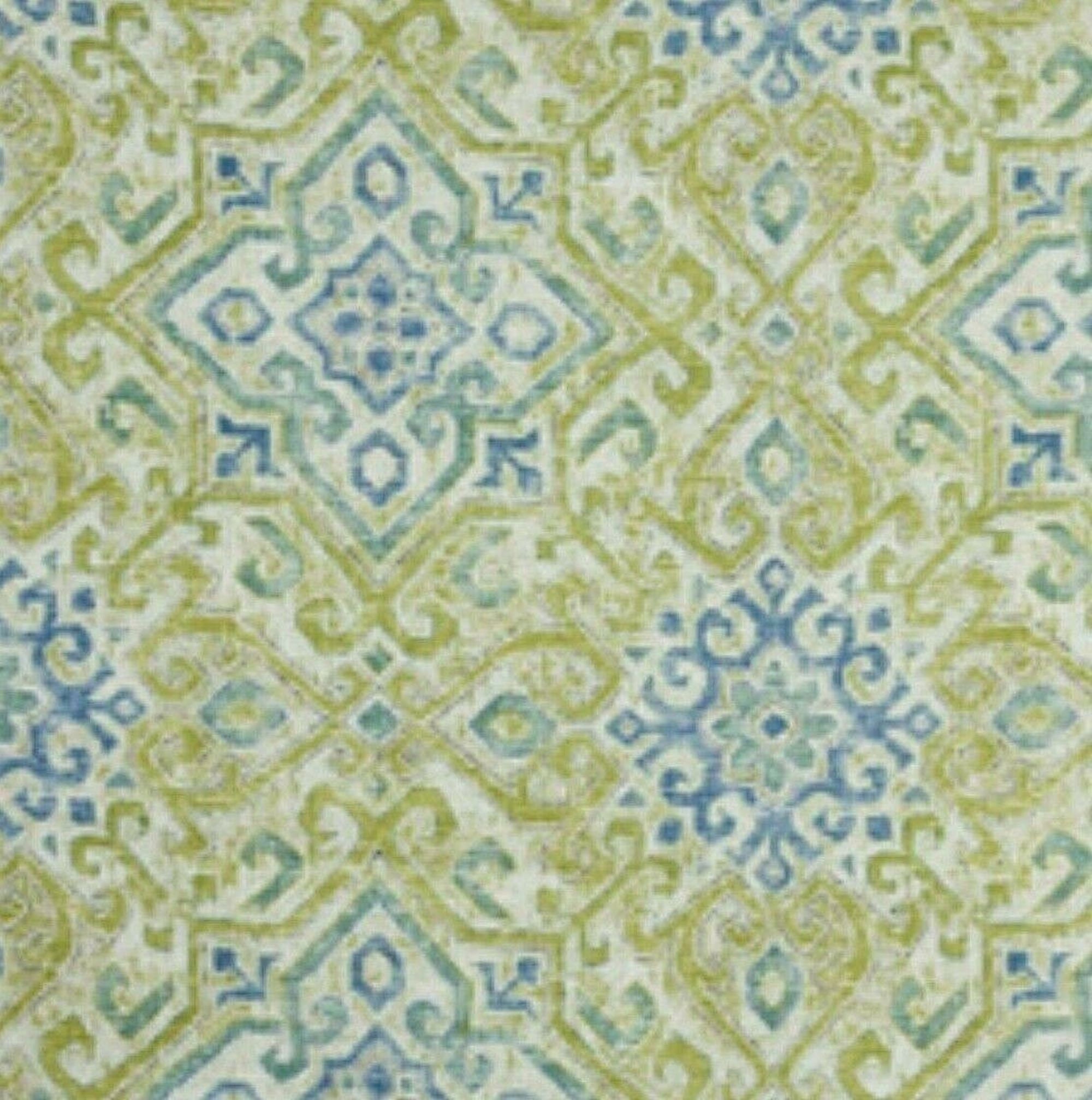 Covington Magnolia SOLEM Medallion ISLE WATERS Blue Lime Home - Etsy