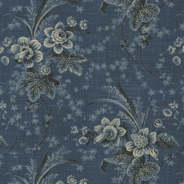 Waverly Blue Fabric - Etsy