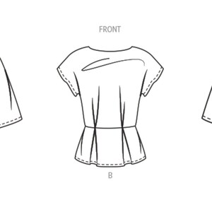 NEW LOOK Simplicity Sewing Pattern N6753, Misses Easy to Sew Peplum Top ...
