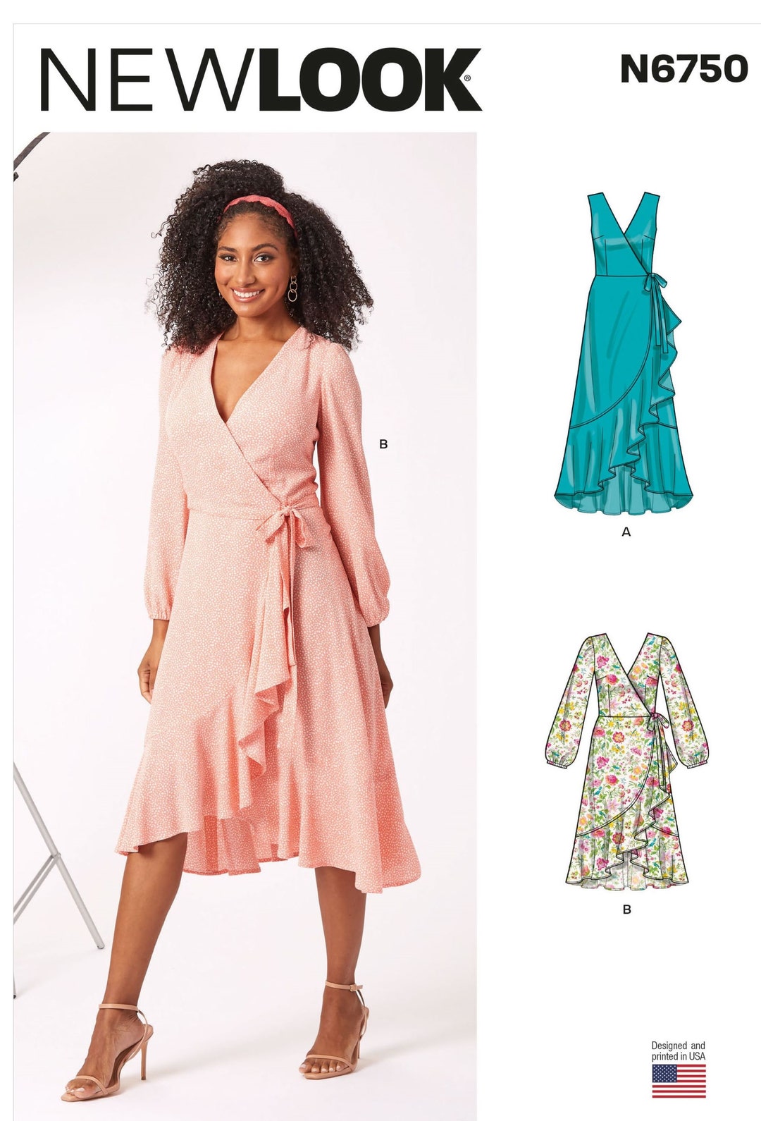 NEW LOOK Simplicity Sewing Pattern N6750, Misses Easy to Sew Wrap Dress ... NEW LOOK Simplicity Sewing Pattern N6750, Misses Easy to Sew Wrap Dress ...