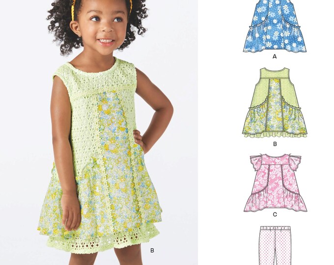 New Look Sewing Pattern D0606 6521, Child Summer Dress Top Knit ...