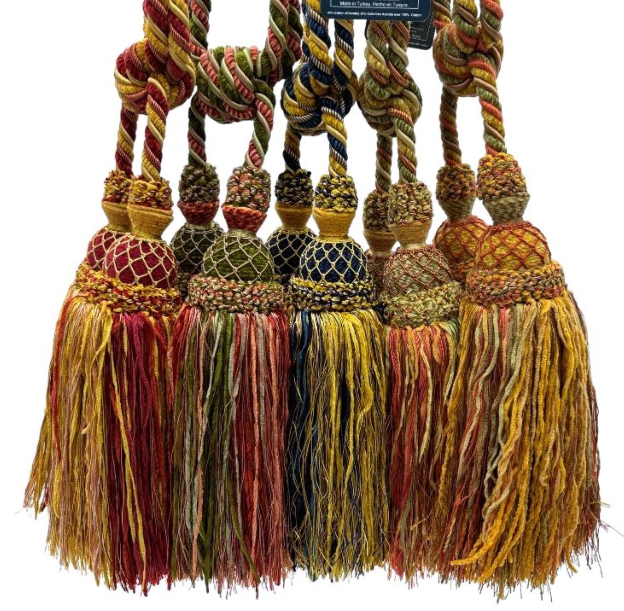 Decorative Drapery Curtain Tassel Tieback - Trimland Chenille 3267 ...