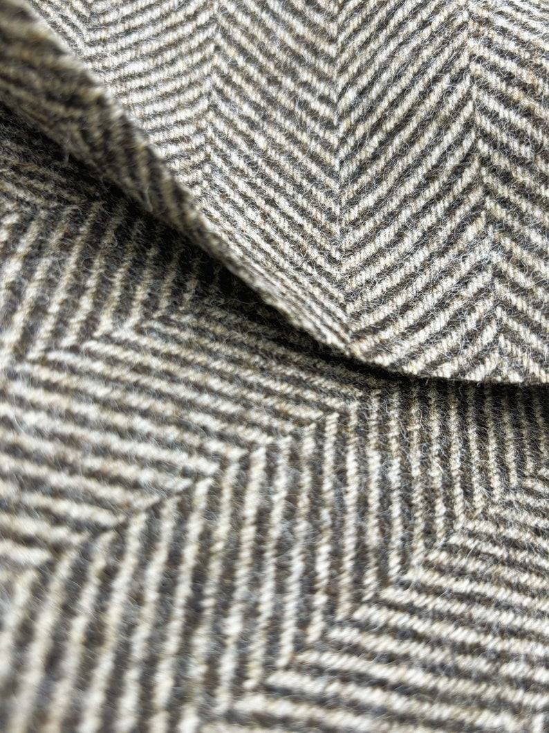 Woven Wool HERRINGBONE Chevron Pattern EARTH Home Decor Drapery ...