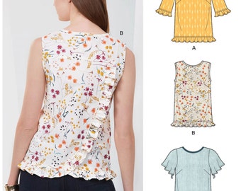 NEW LOOK Simplicity Sewing Pattern S0546 6284, Misses Pullover Top ...