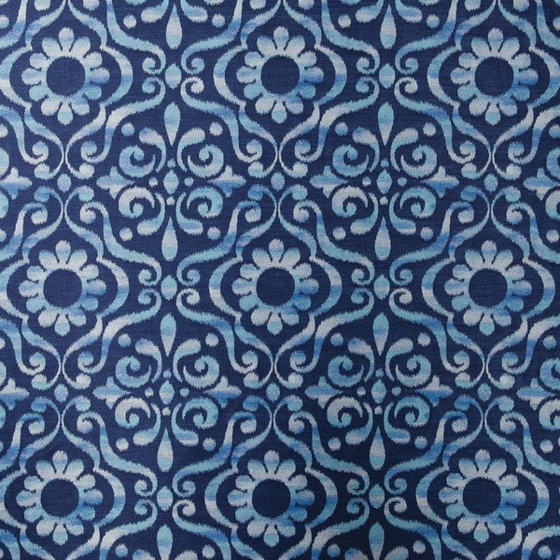 Dena Designs DANCING DAMASK Woven BLUEBERRY Home Decor Drapery - Etsy