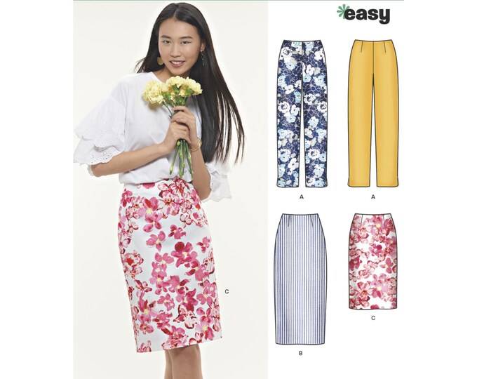 NEW LOOK Simplicity Sewing Pattern 6544, Misses Straight Pants Pencil ...