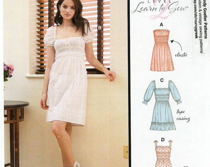 Mccall's Sewing Pattern R11021 M7946 Misses Shirred Dress, Elastic ...