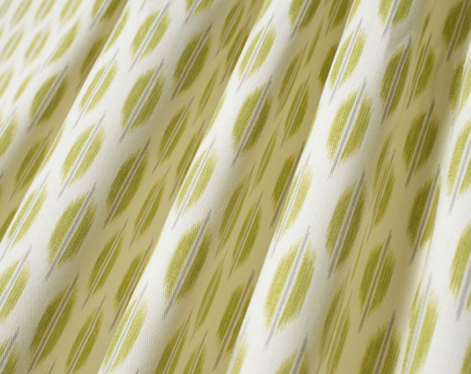 Braemore SPICE MARKET Ikat LIME Green Home Decor Drapery Curtain Cotton ...