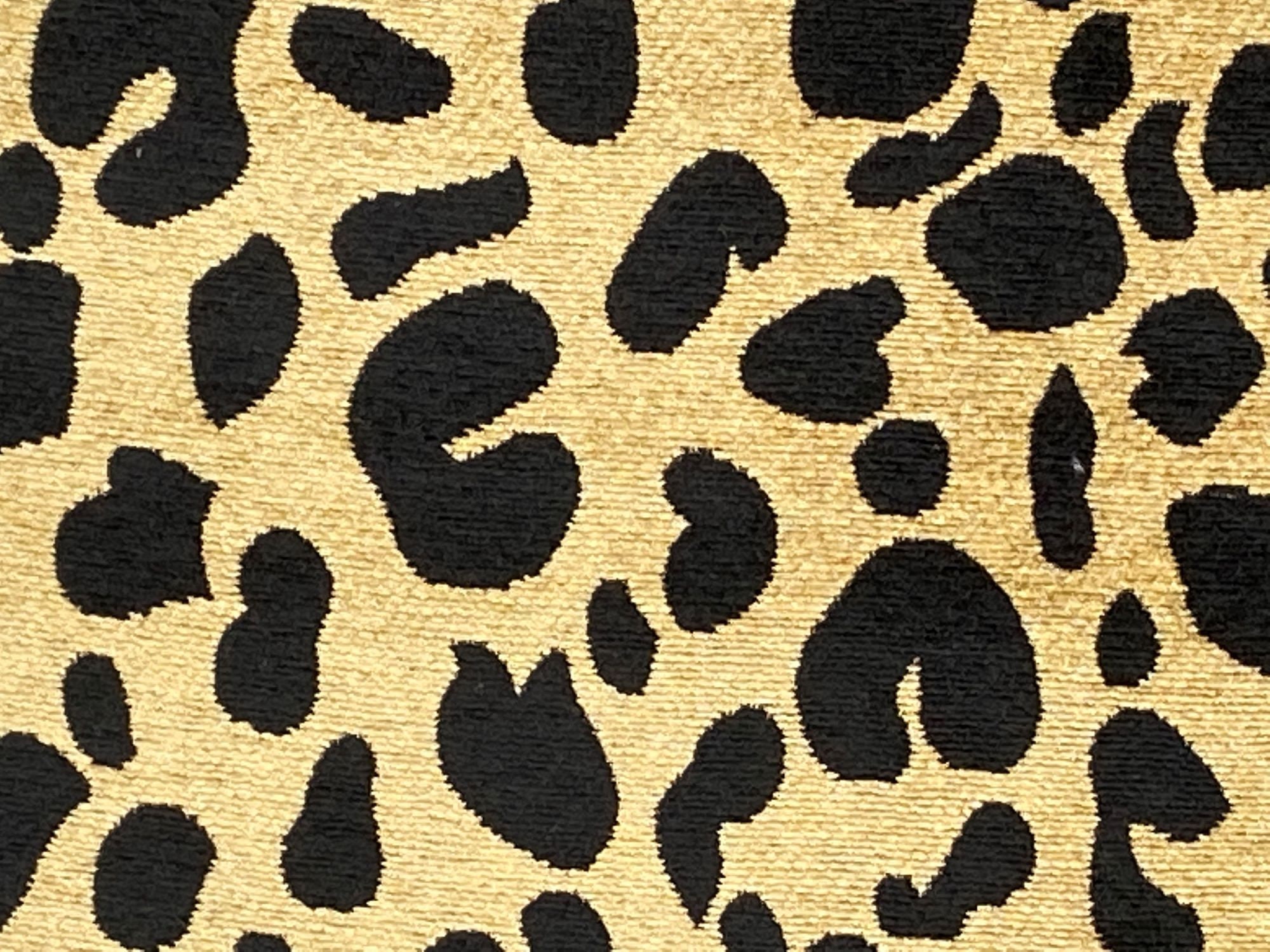 Chenille Animal Skin LEOPARD African Jungle Safari BLACK Spot - Etsy